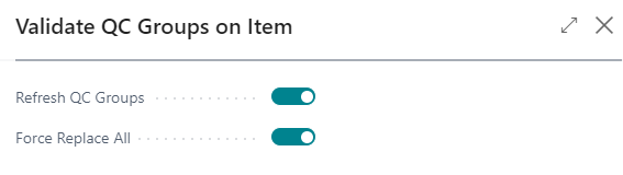 How to Use the Validate QC Groups on Items Function