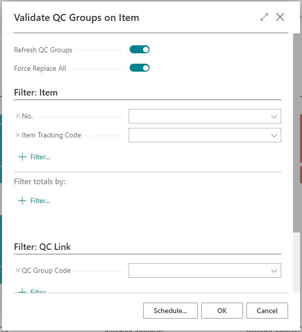 How to Use the Validate QC Groups on Items Function